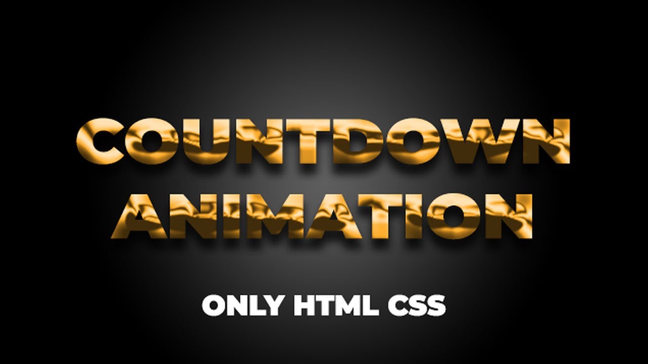 How to Create Countdown animation using CSS | No javascript