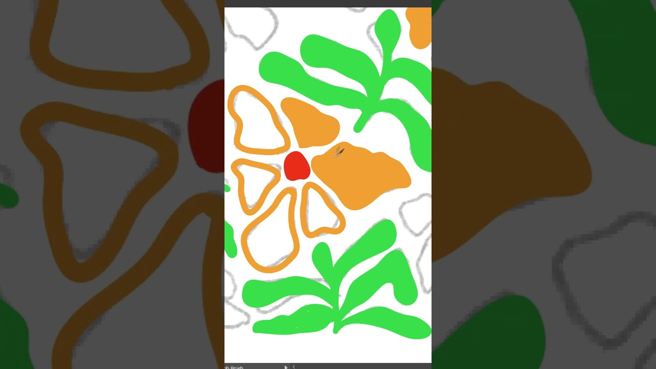 Boho Abstract Flowers in Illustrator 🌸 Easy Vector Art #shorts  #adobeillustrator #vectorart #art