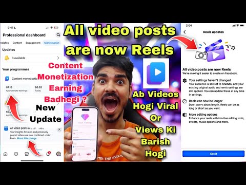 All video posts are now Reels đ¤ Content Monetization New Update đ¤ Reels Updates Facebook đ Earnings