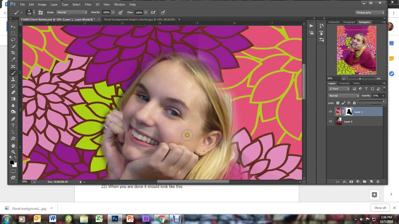 New Background for the Pop Art Portrait