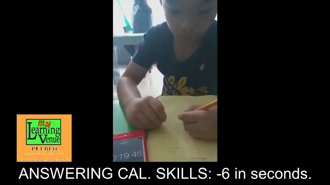 MATHWRITE Program: Subtraction Exercises