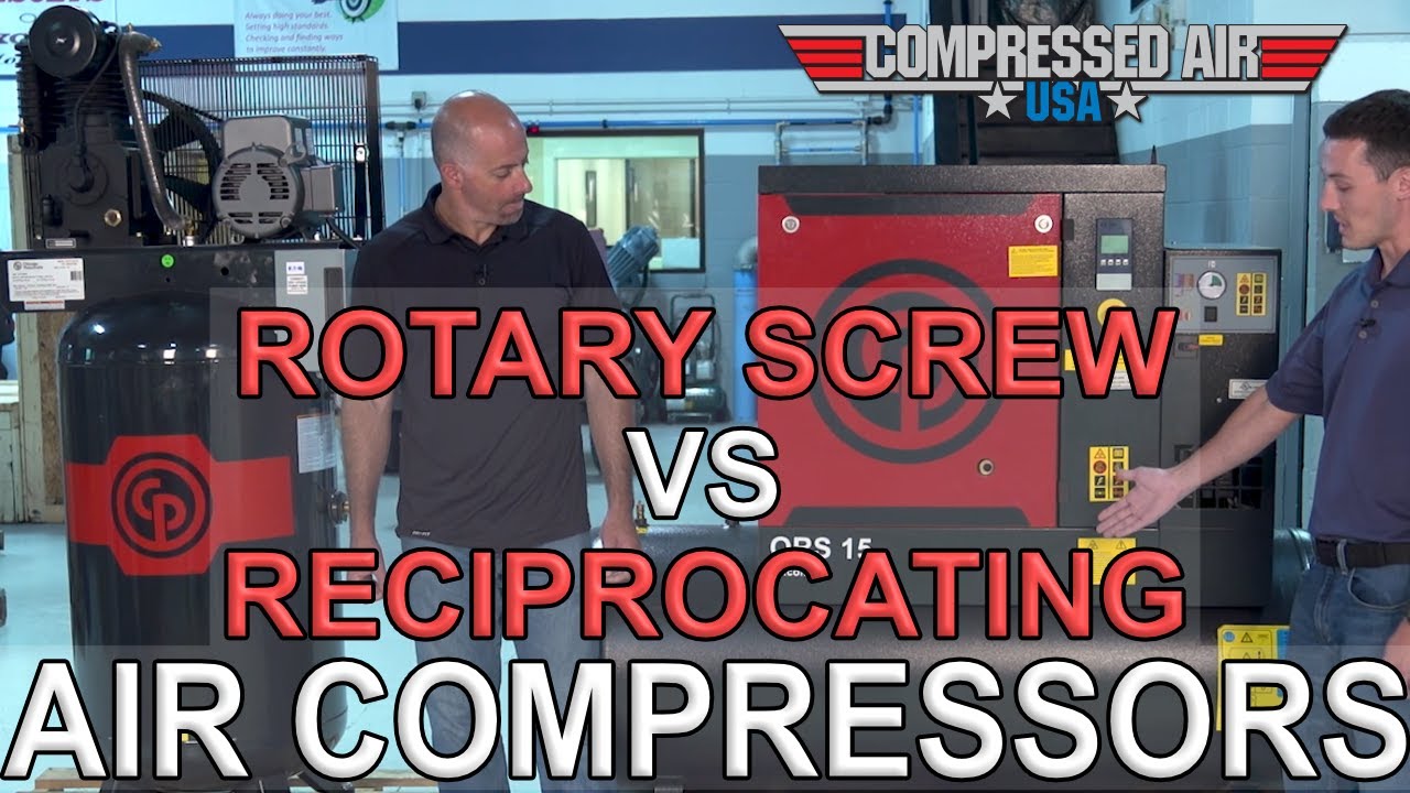 Rotary Screw VS Reciprocating Air Compressors | CompressedAirUSA.com