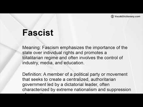Fascist Meaning