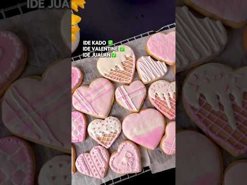 Resep Sugar Cookies / Royal Icing Cookies💕 #shorts
