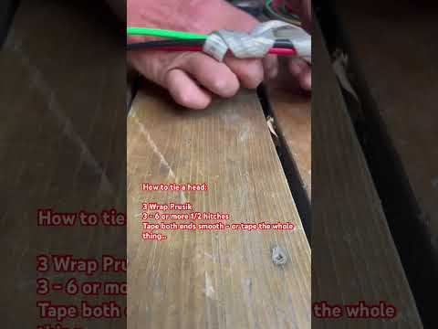 How to tie the head of a wire pull