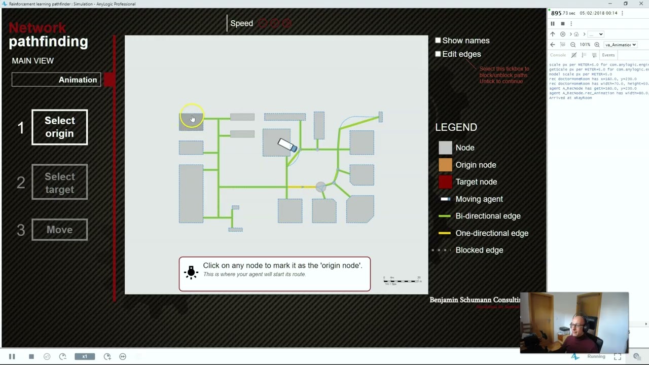 Agent-based AnyLogic networks - Part 5: Agent movement