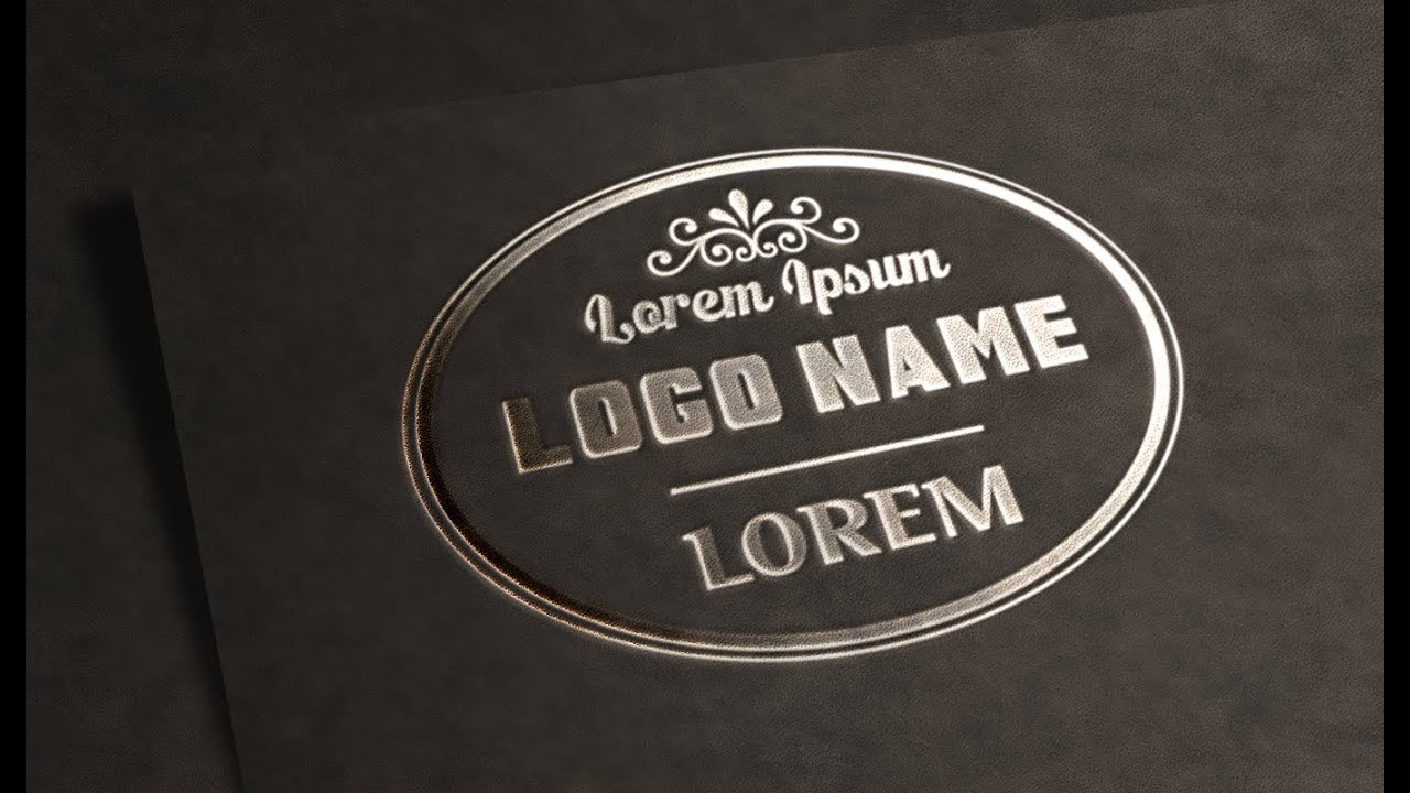 Photoshop Tutorial | Logo Design | Text Effects (Metallic Stamping)