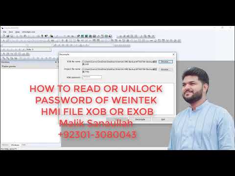 HOW TO READ OR UNLOCK PASSWORD OF WEINTEK HMI FILE XOB OR EXOB