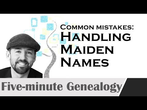 Not distinguishing married vs. maiden names