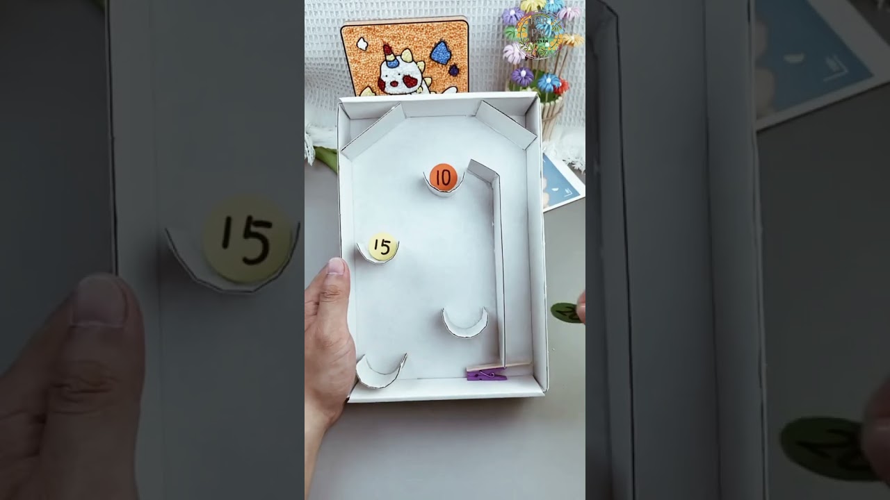 DIY Pinball Machine for Kids#Hardam #youtubeshorts |Cardboard Carnival|