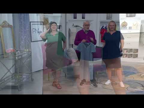 Denim & Co. Comfy Knit Air Flutter Sleeve Dress on QVC