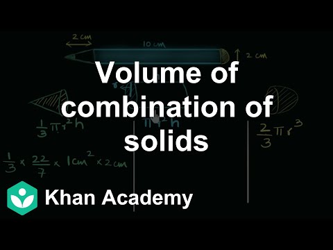 Volume of combination of solids (video) | Khan Academy