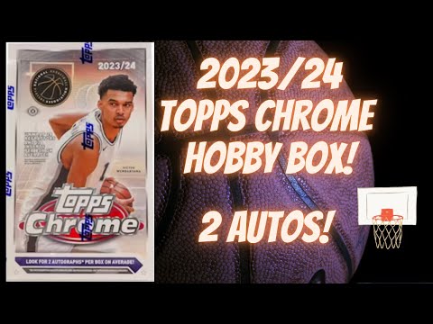 New!! 2023/24 Topps Chrome Basketball Hobby Box! ** 2 Autos Per Box! **