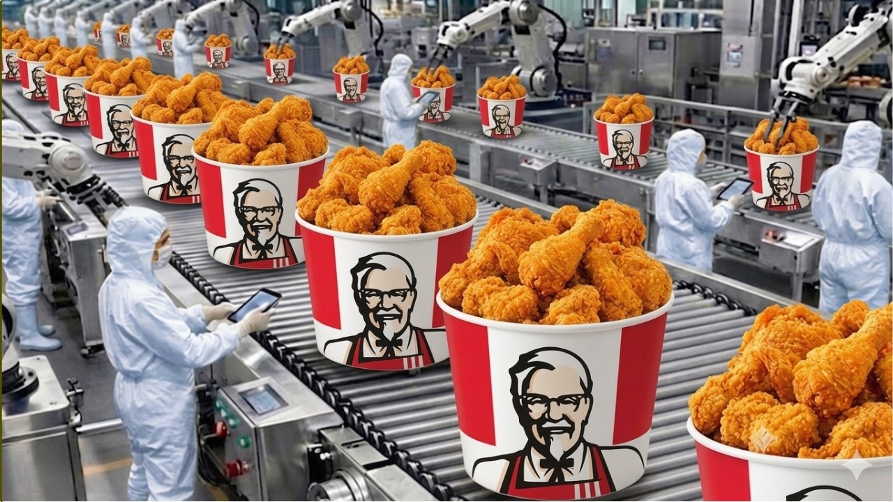 Inside America’s Biggest KFC Factory – Full Chicken Processing & Cooking Process