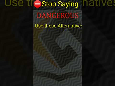 STOP SAYING "DANGEROUS" | Improve your Vocabulary | use alternatives to sound like a native speaker
