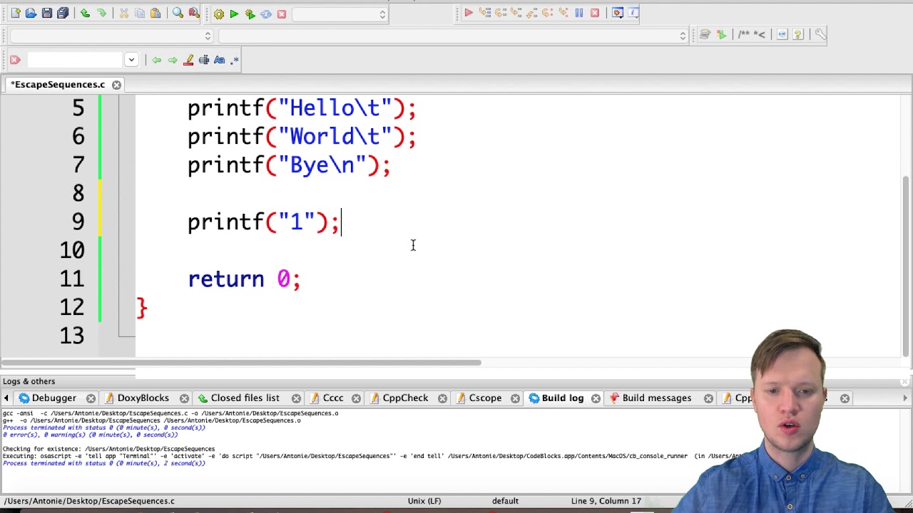 3. C Programming - Escape Sequences