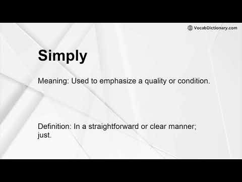 Simply Meaning