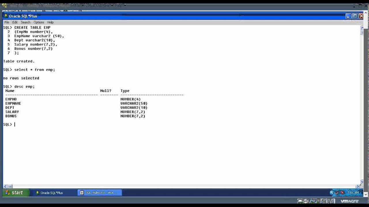 Oracle SQL for Beginners - Basic - 1 of 4