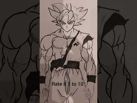 Drawing Goku UI #drawing #satisfying #art #edit #viralvideo #viralshort #tutorial #goku #anime