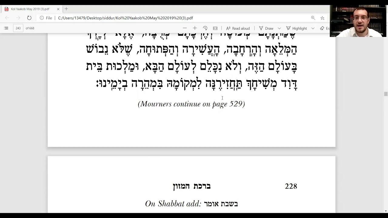 Birkat Hamazon for MDY Elementary
