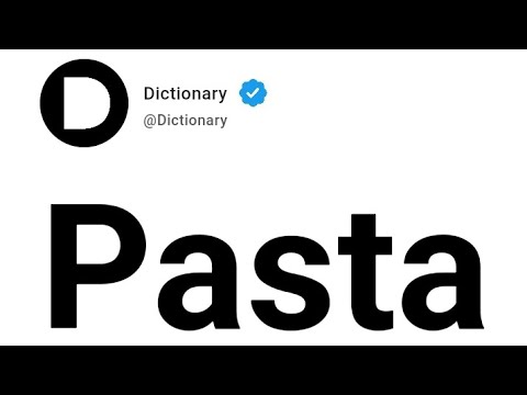 Pasta Meaning In English