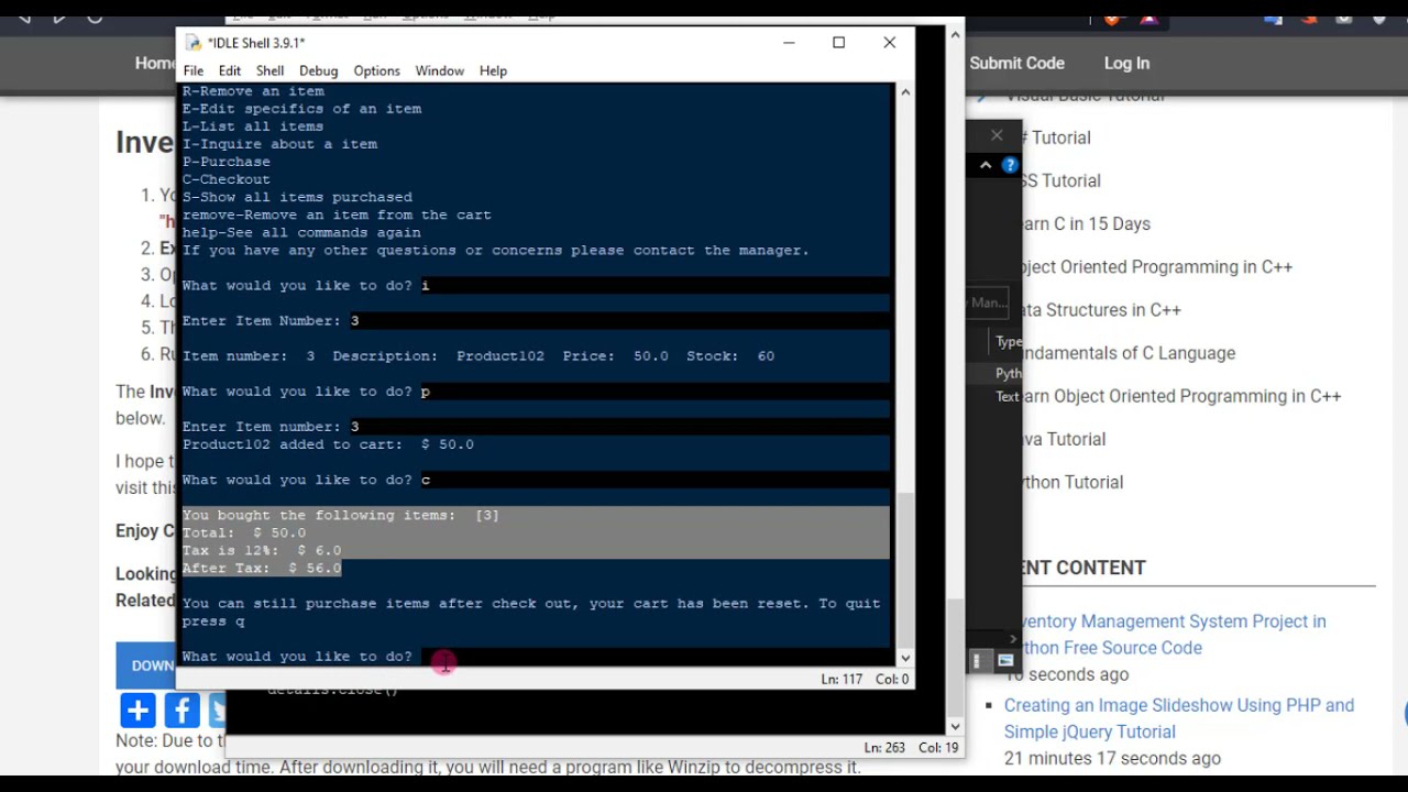 Inventory Management System Project in Python DEMO