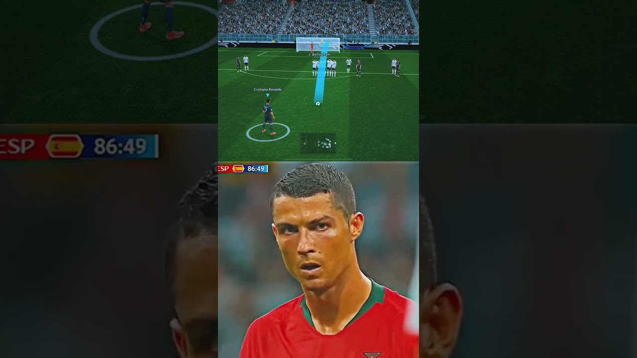 Cristiano Ronaldo Free Kick 🔥 efootball 23 mobile #efootball