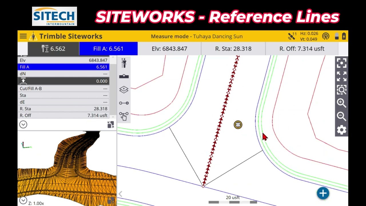 Siteworks Reference Lines VS staking lines
