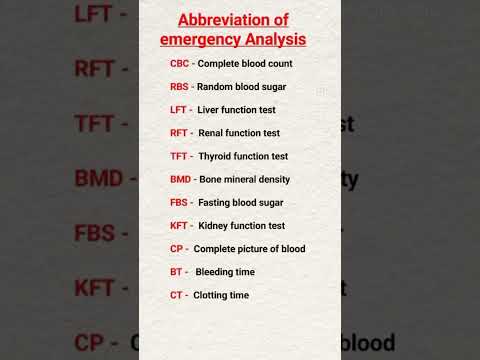 Abbreviations and emergency analysis # #medical #term