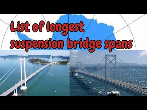 Longest suspension bridge spans.