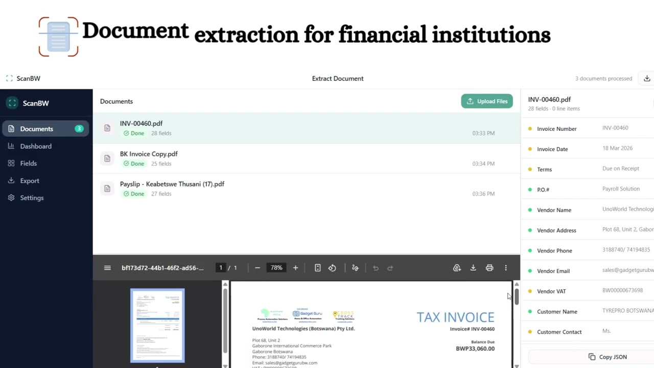 How AI Automates Document Processing in Banks & Finance – Live Demo by Automate Africa