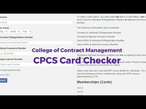 CPCS Card Checker