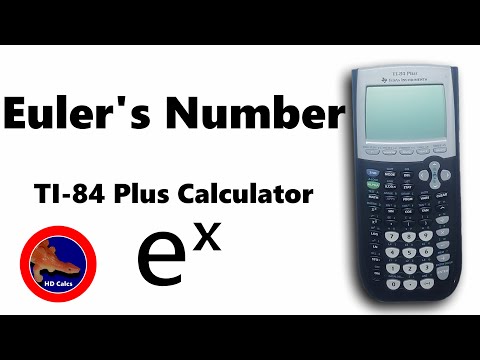 How to use e on the TI-84 Plus Graphing Calculator