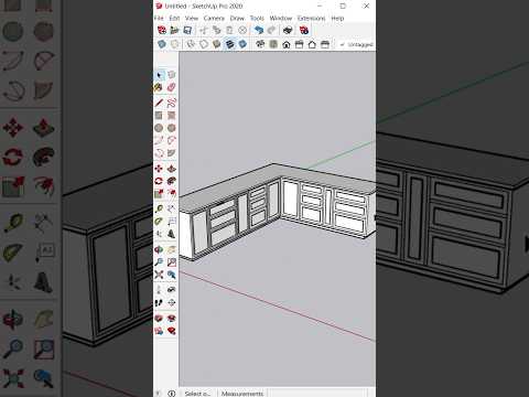 Kitchen Design????????- SketchUp #shorts #sketchup #kitchendesign #sketchuptutorial