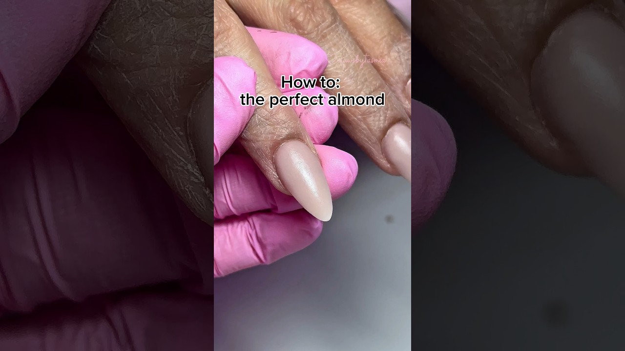 How to shape the perfect almond nail💕 #howtonails #nailshape #almondnails #nailtutorial #nails