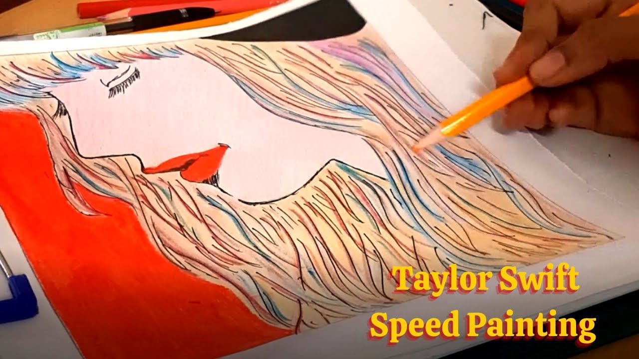 Drawing Taylor swift in POP ART.