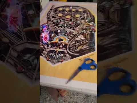 Space Invaders Pinball Playfield Replacement - Preparing the tracing overlay