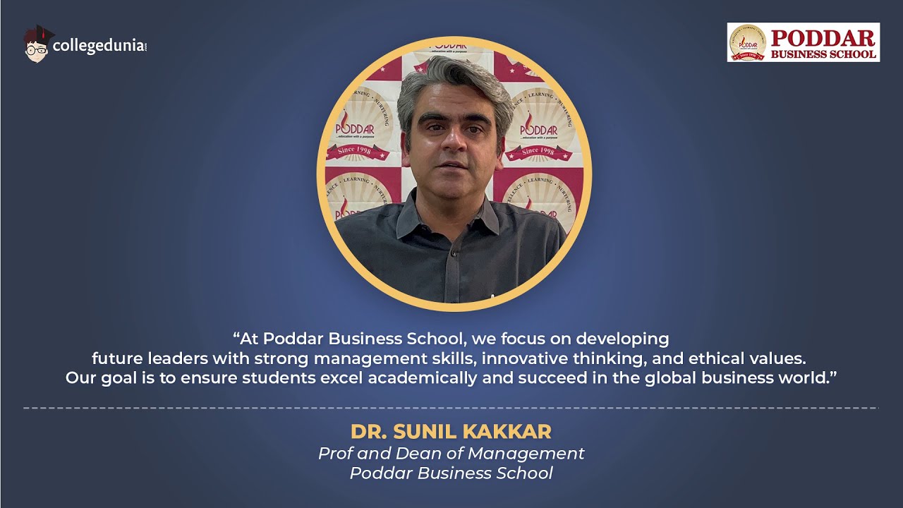 Dr. Sunil Kakkar | Prof and Dean of Management | Poddar Business School