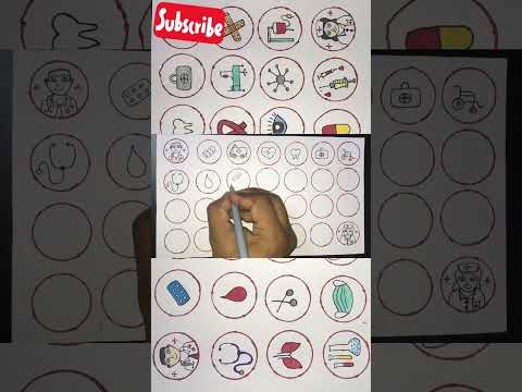 Medical icons set || Circles Hospital symbols || #shorts #shortsvideo #viral #medical #hospital
