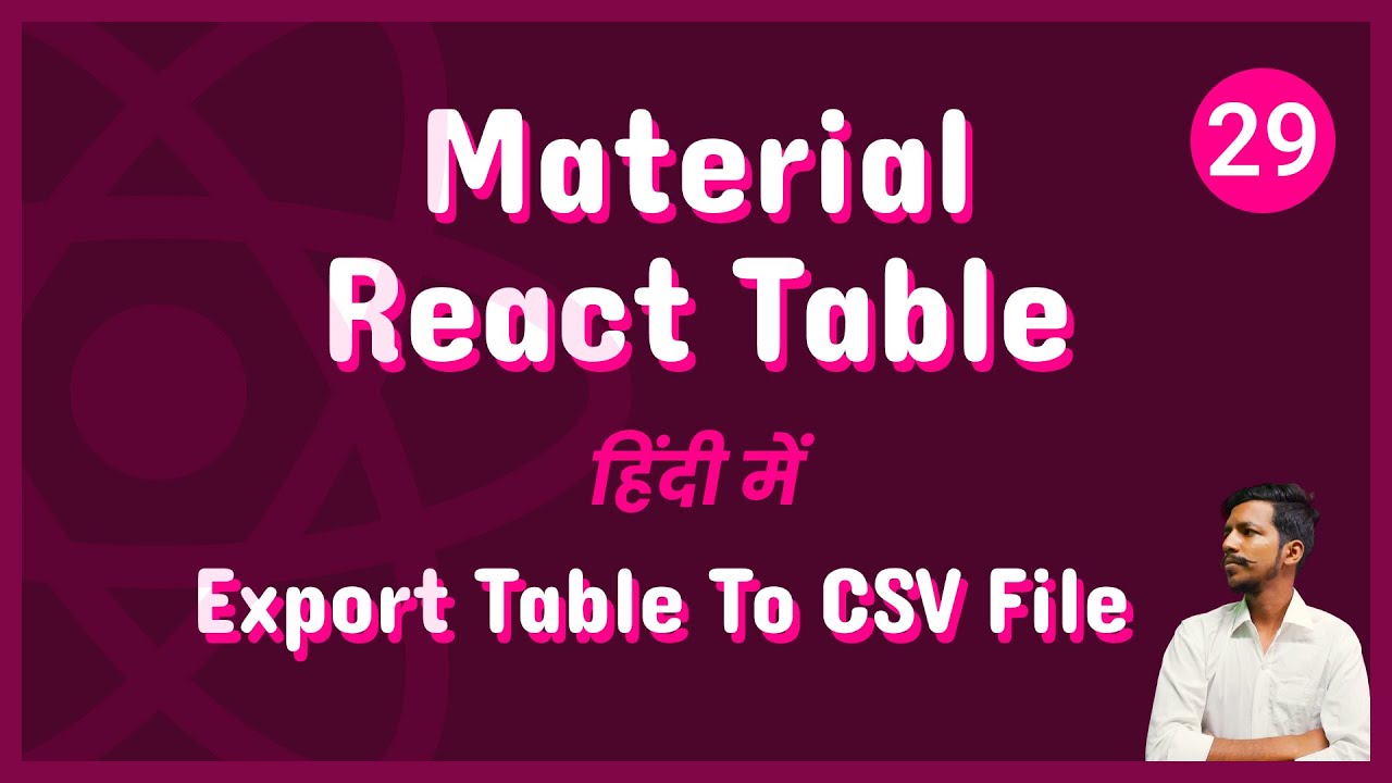 Material React Table V2 - Export Table to CSV File [29]