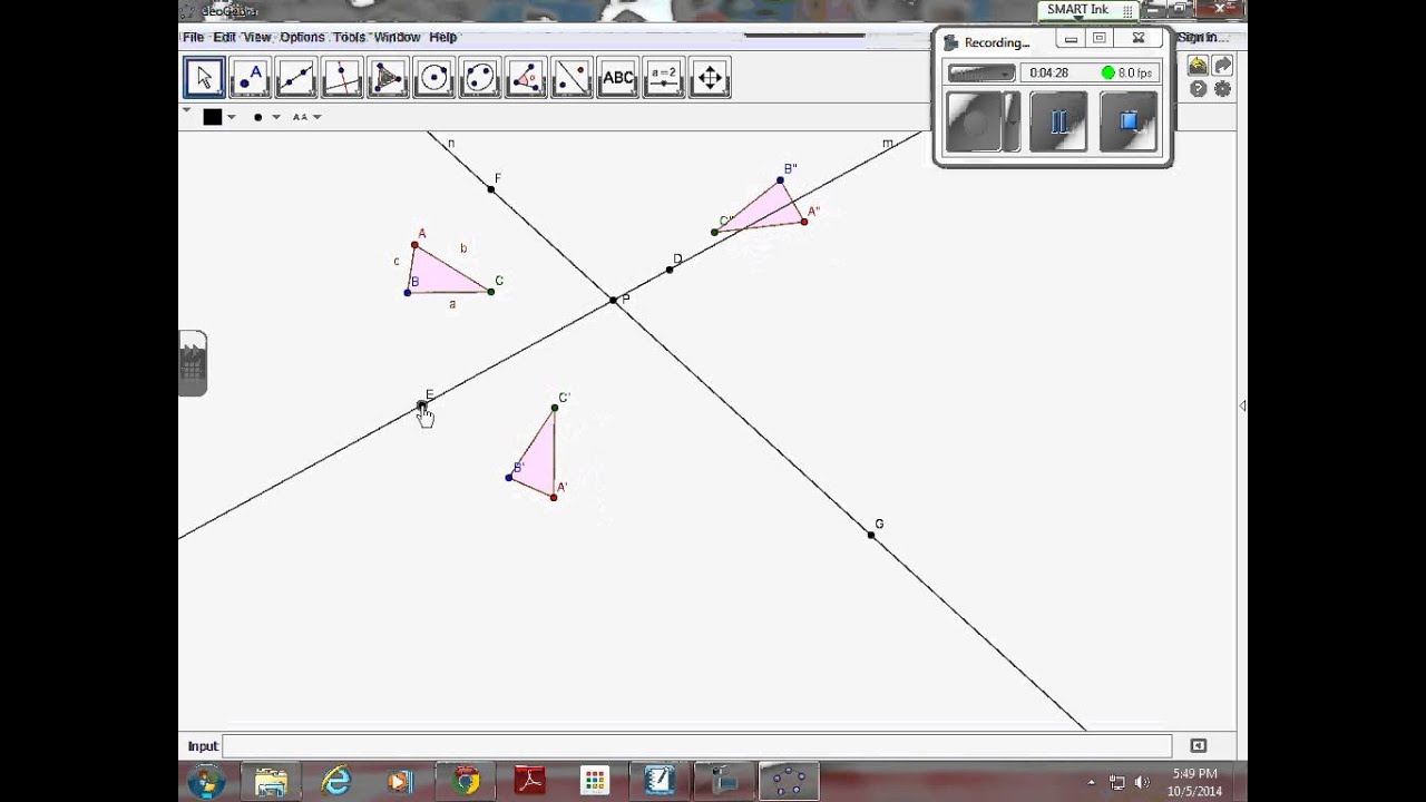9-3 Geometry Lab -  Reflections in intersecting lines