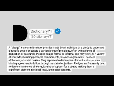Pledge Meaning in English