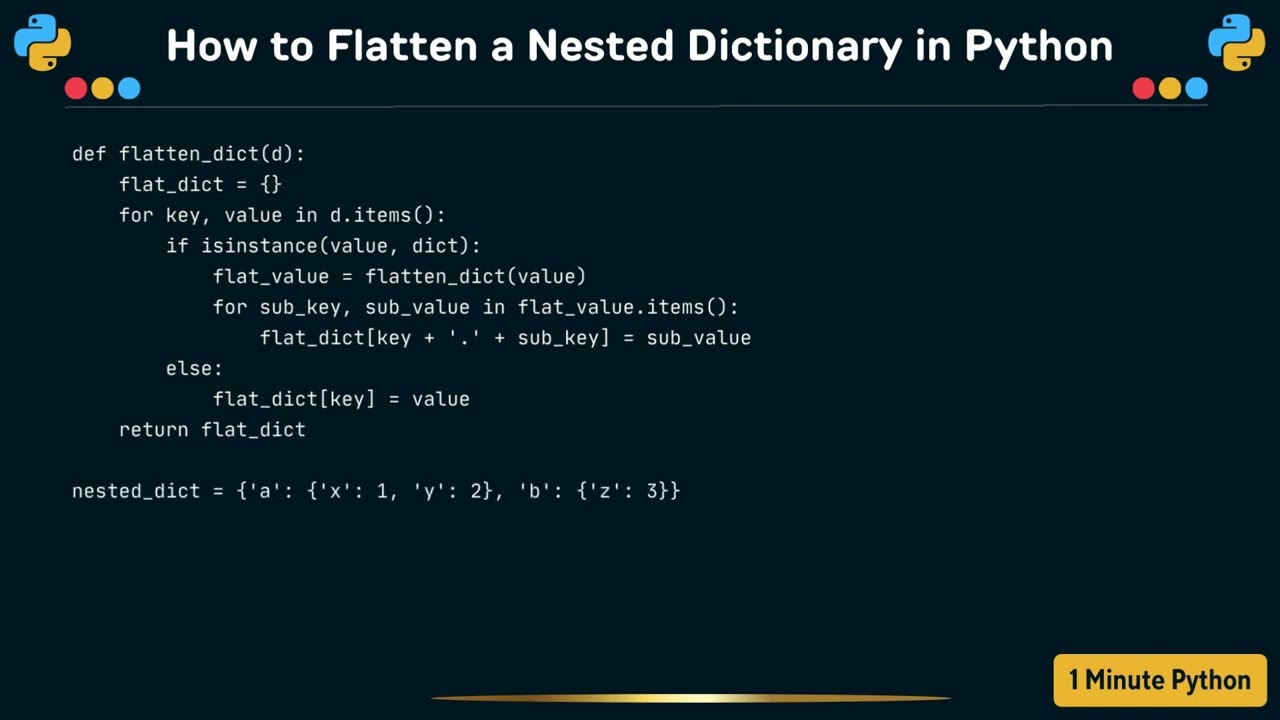 How to Flatten a Nested Dictionary in Python