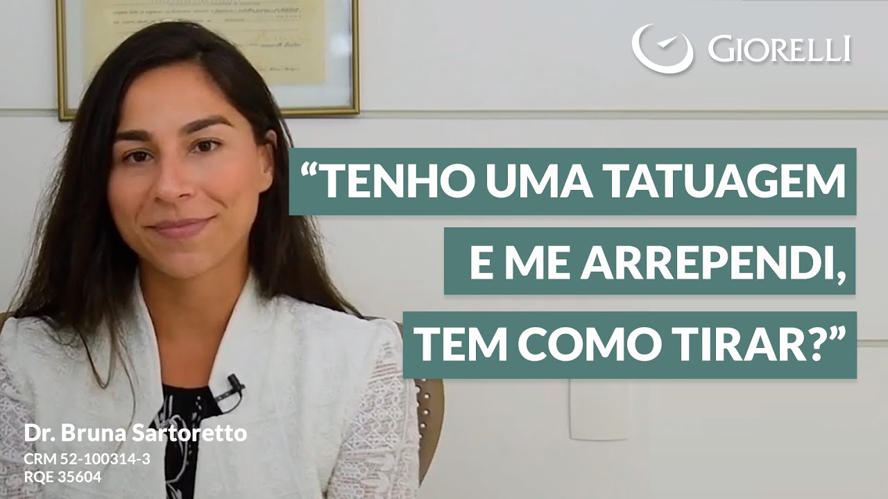 Tenho uma tatuagem e me arrependi, tem como tirar?