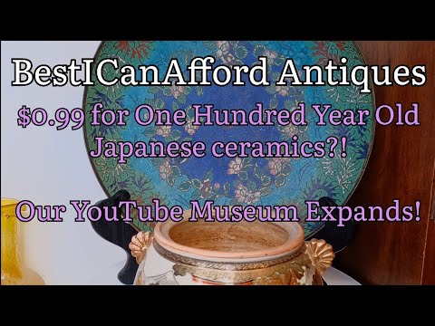 $1 Antique Japanese Ceramics?! Meiji Era Japan Cloisonné and Satsuma Ceramics! Unrelated! Dragons!
