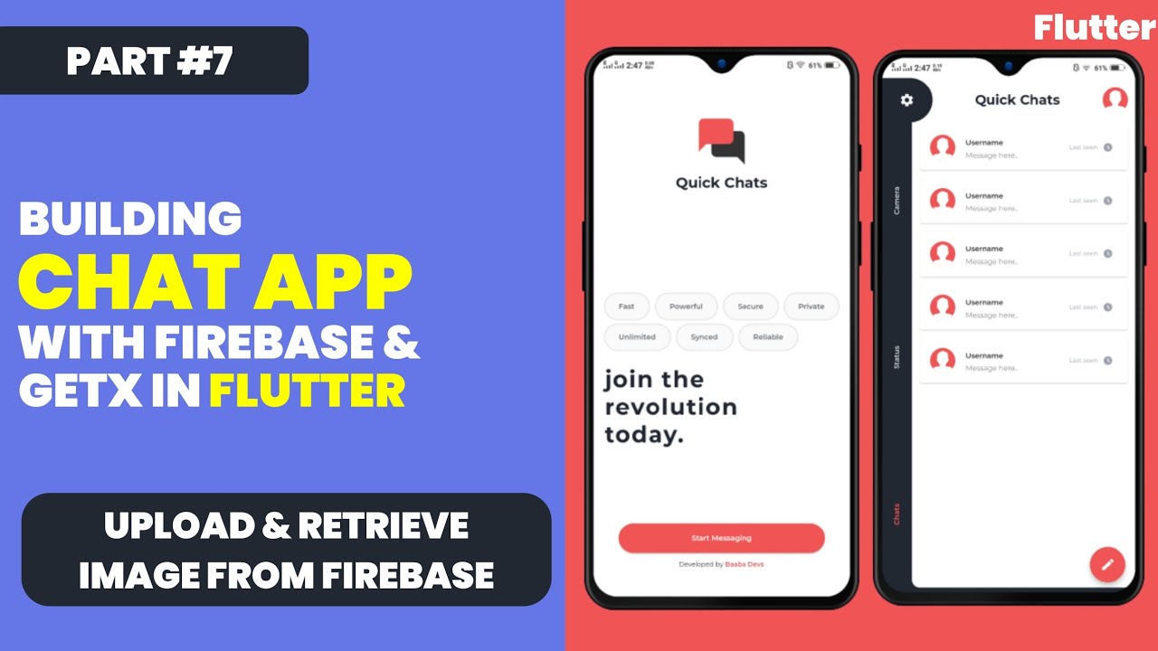 Upload and Retrieve Image Firebase | Flutter Chat App with Firebase | Realtime Chat App | Part 7