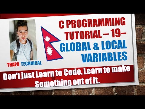 Learn C Programming Tutorial 19 Local and Global Variables Nepali - Mind Luster