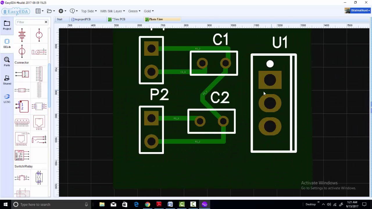 EasyEDA desktop application for PCB designing