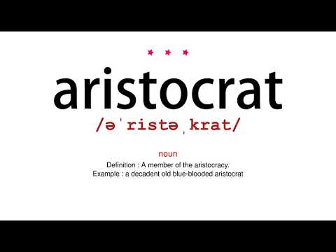 How to pronounce aristocrat - Vocab Today