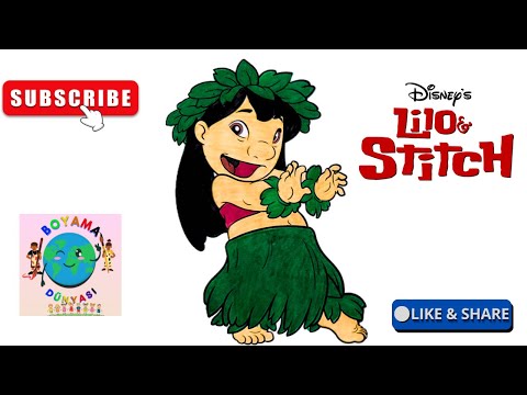 Disney Lilo & Stitch Paint Coloring Painting Boyama Lilo Malen Ausmalen Lilo and Stitch Kids Çocuk